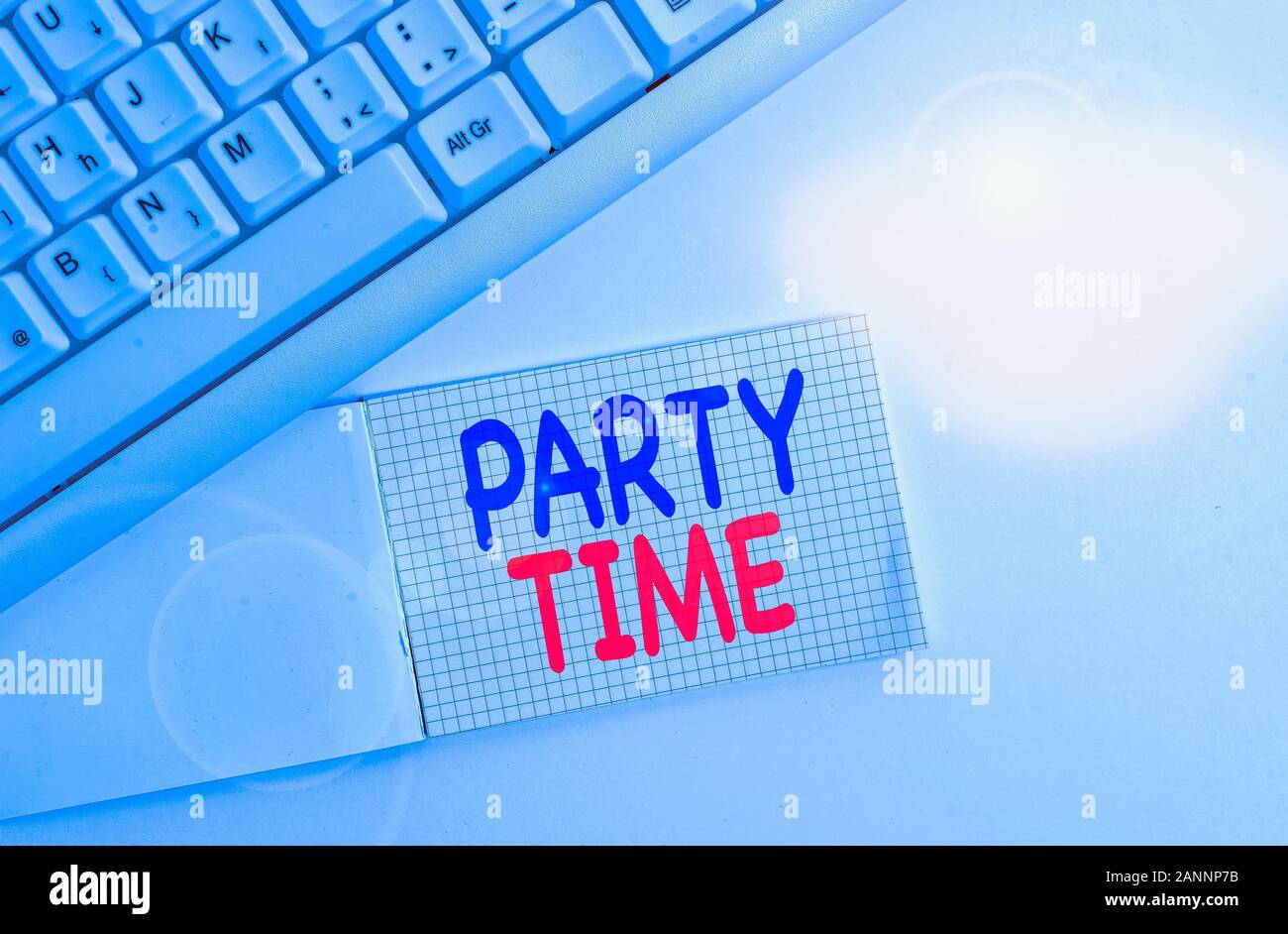 Handwriting text writing Party Time. Conceptual photo the right moment ...