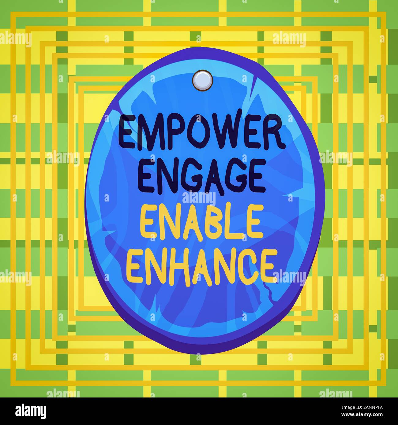 Text sign showing Empower Engage Enable Enhance. Business photo ...