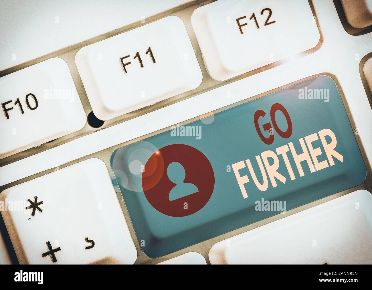 Word writing text Go Further. Business photo showcasing To make a ...