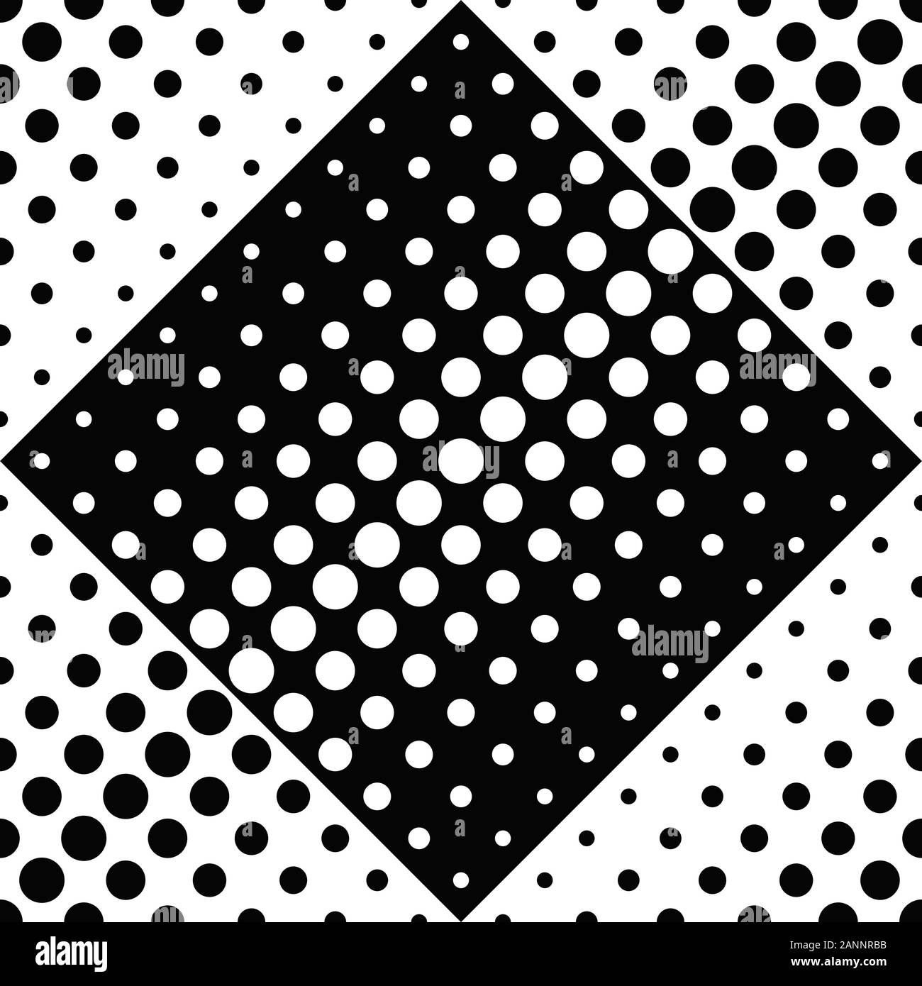 Monochrome geometrical seamless dot pattern background - black and ...