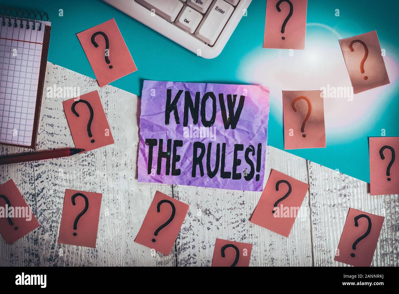 Text sign showing Know The Rules. Business photo showcasing set ...