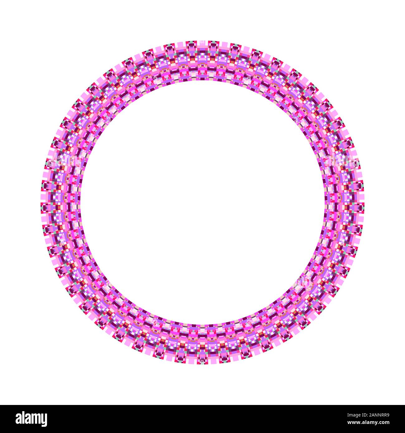 Abstract isolated mosaic border - geometrical ornamental colorful ...