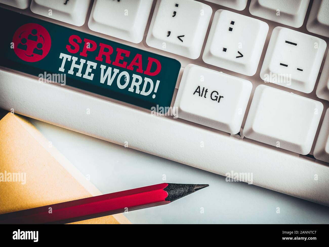Conceptual hand writing showing Spread The Word. Concept meaning share ...
