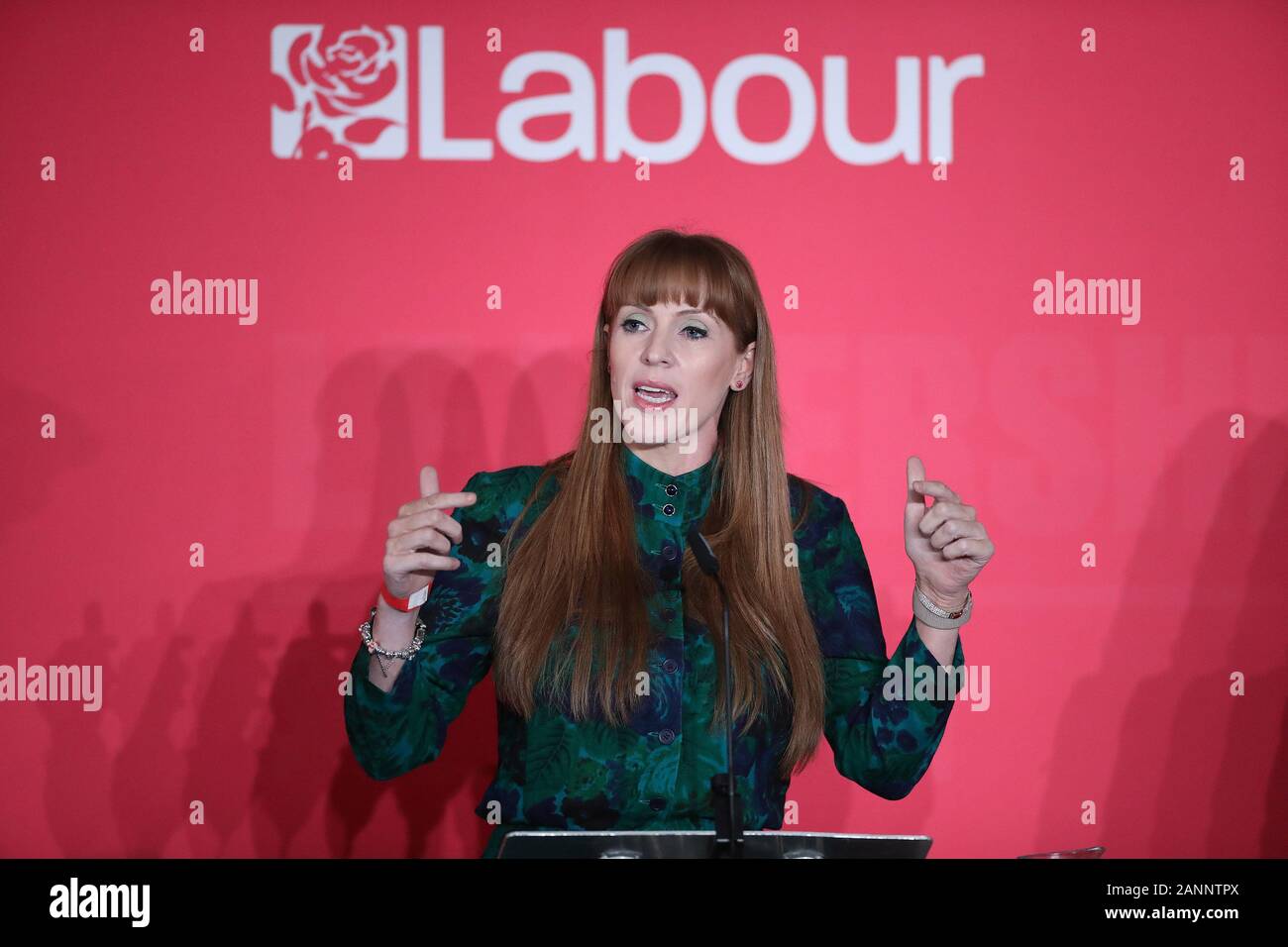 Angela Rayner speaking during the deputy Labour leadership husting at ...
