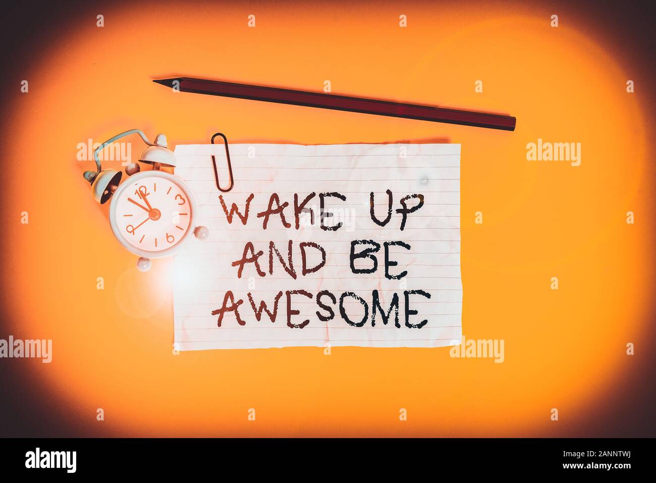 Conceptual hand writing showing Wake Up And Be Awesome. Concept meaning ...