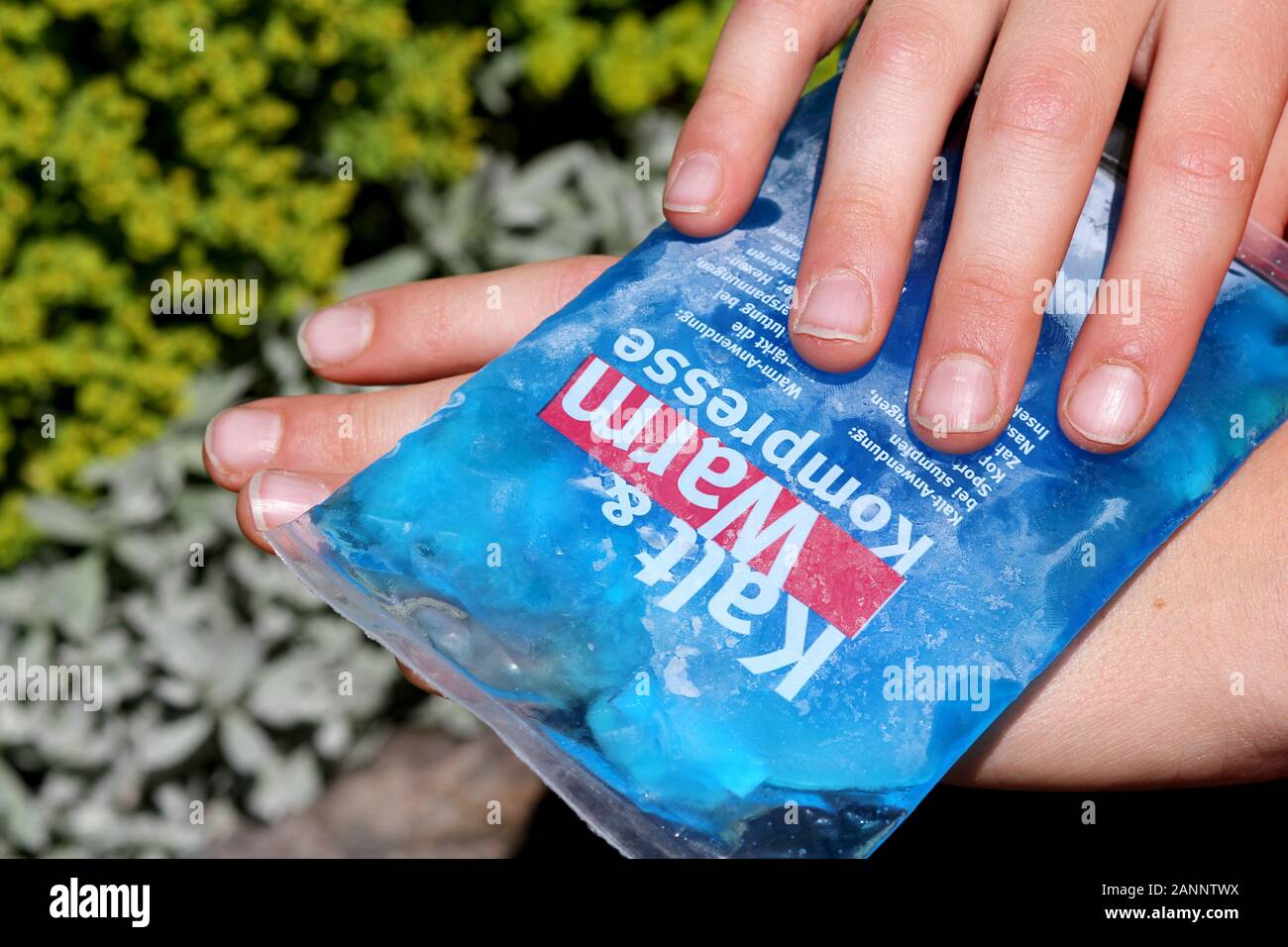 Cooling with ice pack Stock Photo - Alamy