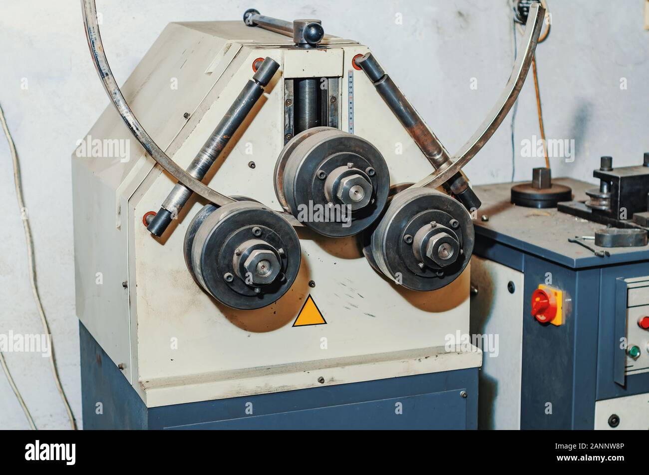 Pipe bending machine Stock Photo - Alamy