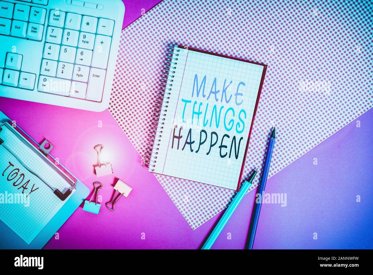 Conceptual hand writing showing Make Things Happen. Concept meaning ...