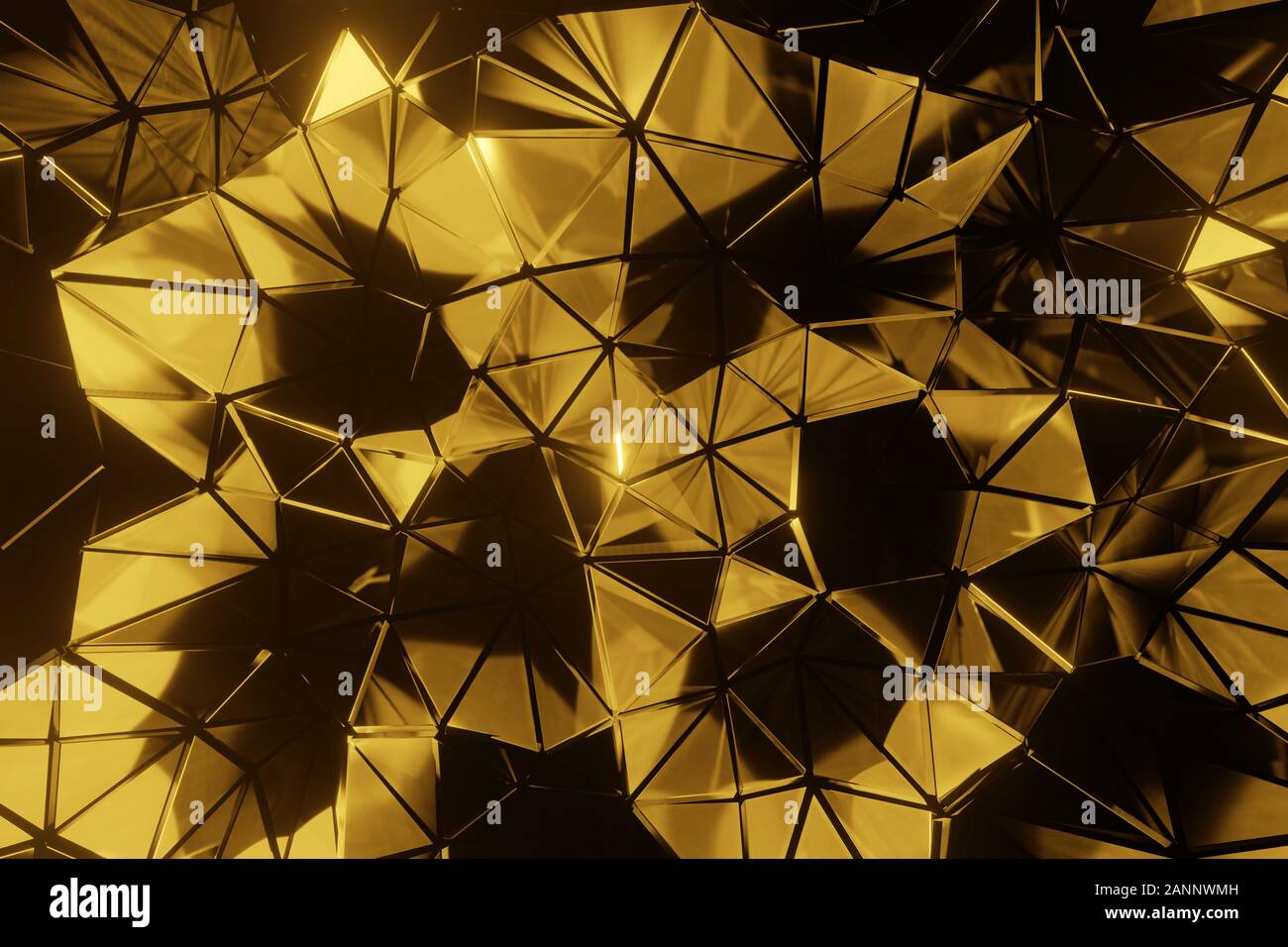 Metal chrome triangular polygons, space fantasy texture. Visualization ...