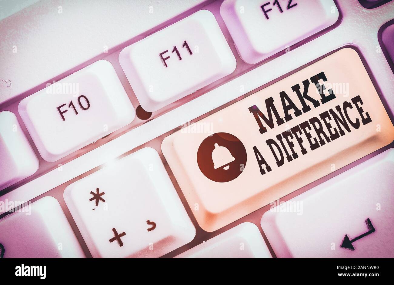 Handwriting text writing Make A Difference. Conceptual photo Mark an ...