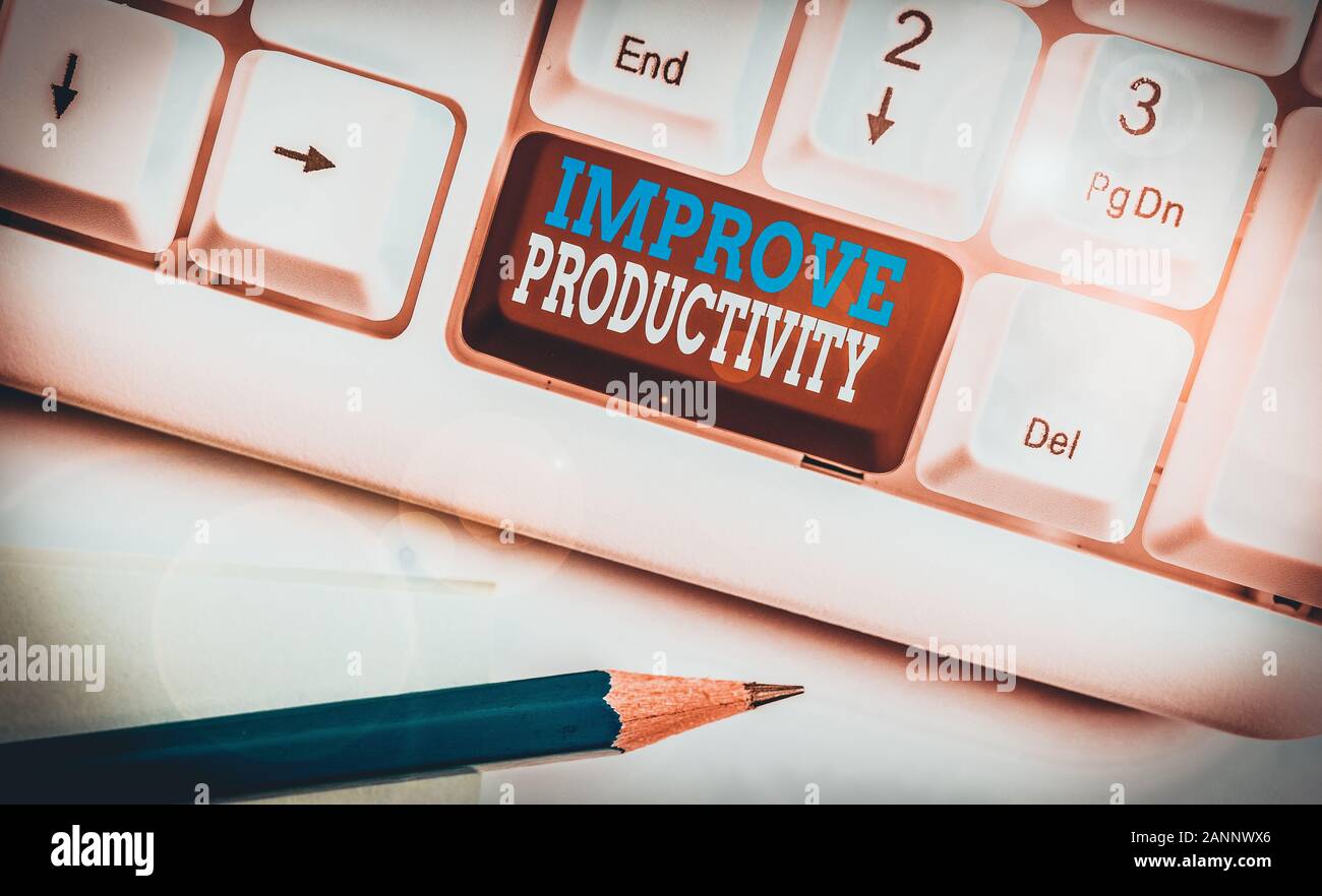 Conceptual hand writing showing Improve Productivity. Concept meaning ...