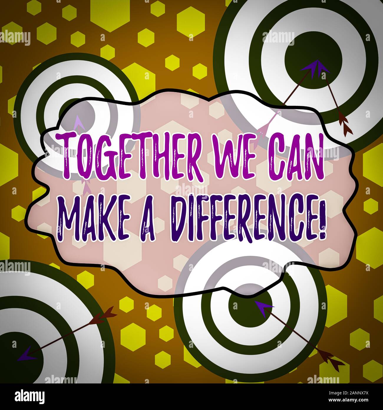 Handwriting text writing Together We Can Make A Difference. Conceptual ...