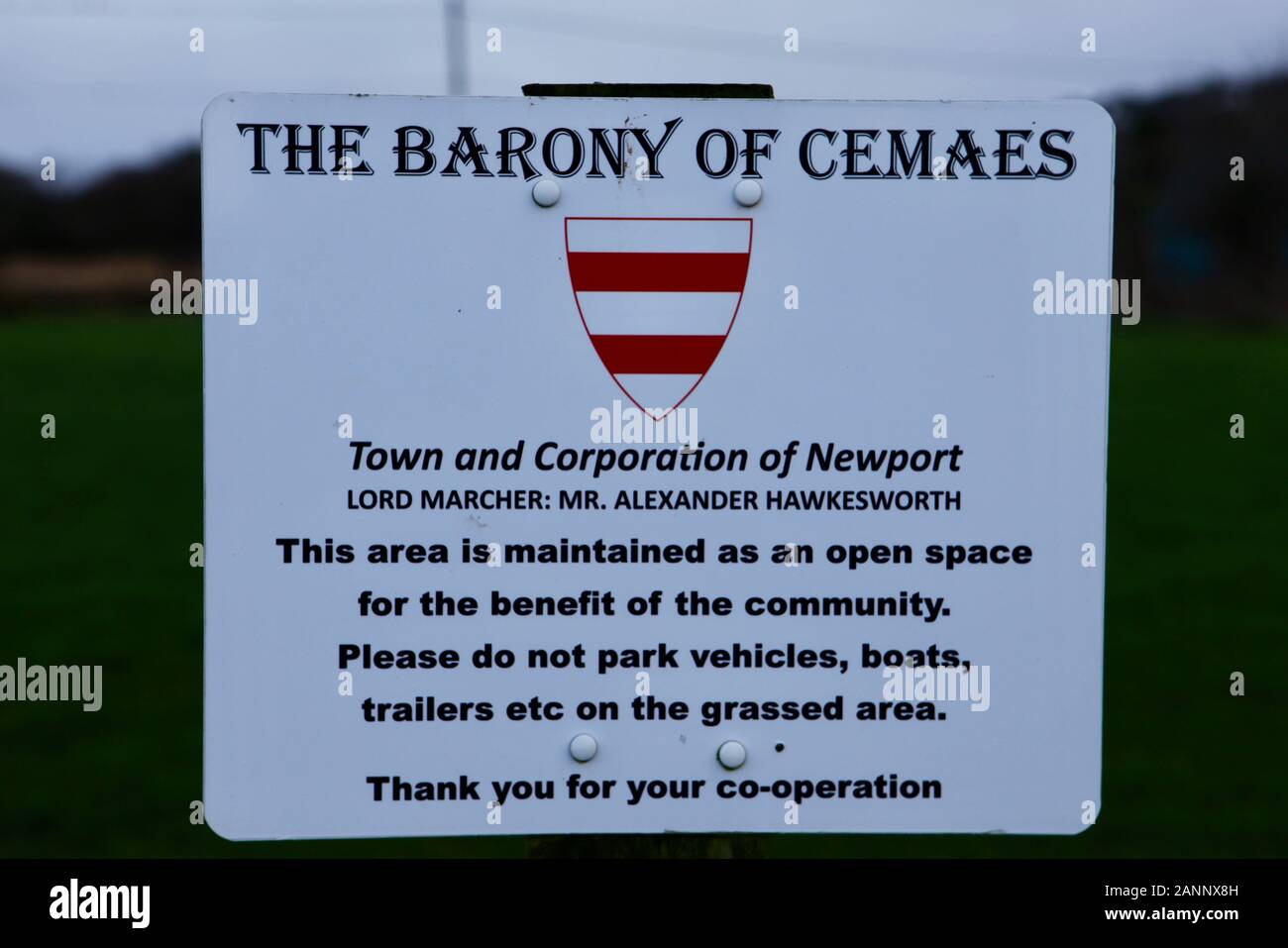 notification of ancient barony Stock Photo - Alamy