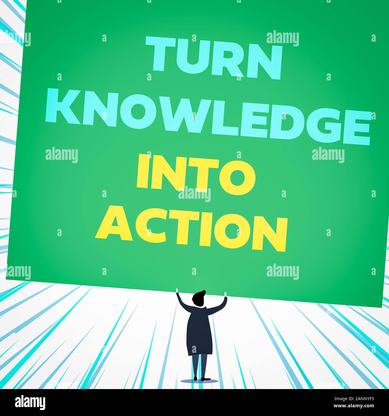 Handwriting text writing Turn Knowledge Into Action. Conceptual photo ...