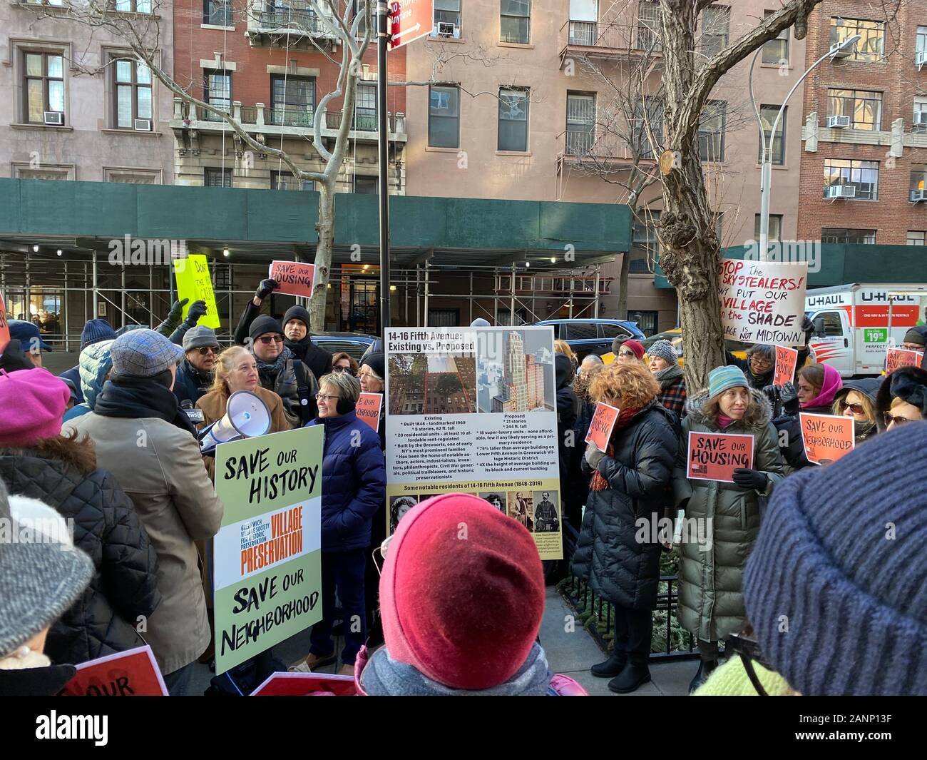 New York, NY, USA. 17th Jan, 2020. Residents in Greenwich Village ...