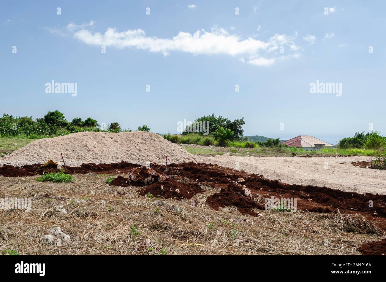 Marl Material For Road Surfacing Stock Photo - Alamy