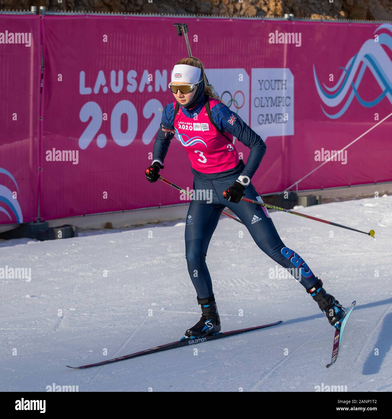 Team GB's Shawna Pendry (17) competes in the women’s 10km individual ...