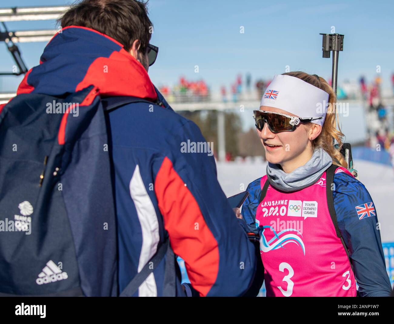 Team GB's Shawna Pendry (17) competes in the women’s 10km individual ...