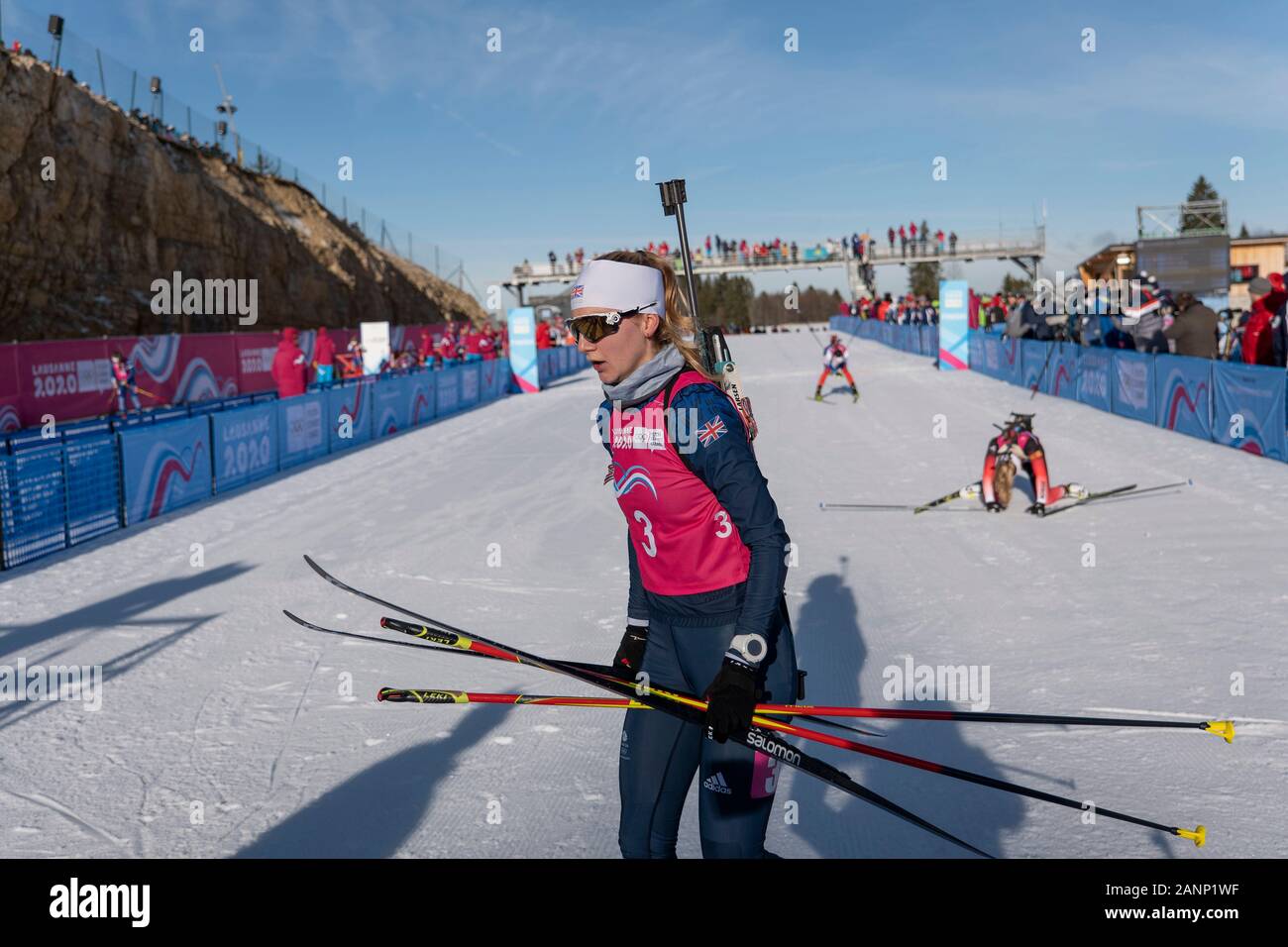 Team GB's Shawna Pendry (17) competes in the women’s 10km individual ...
