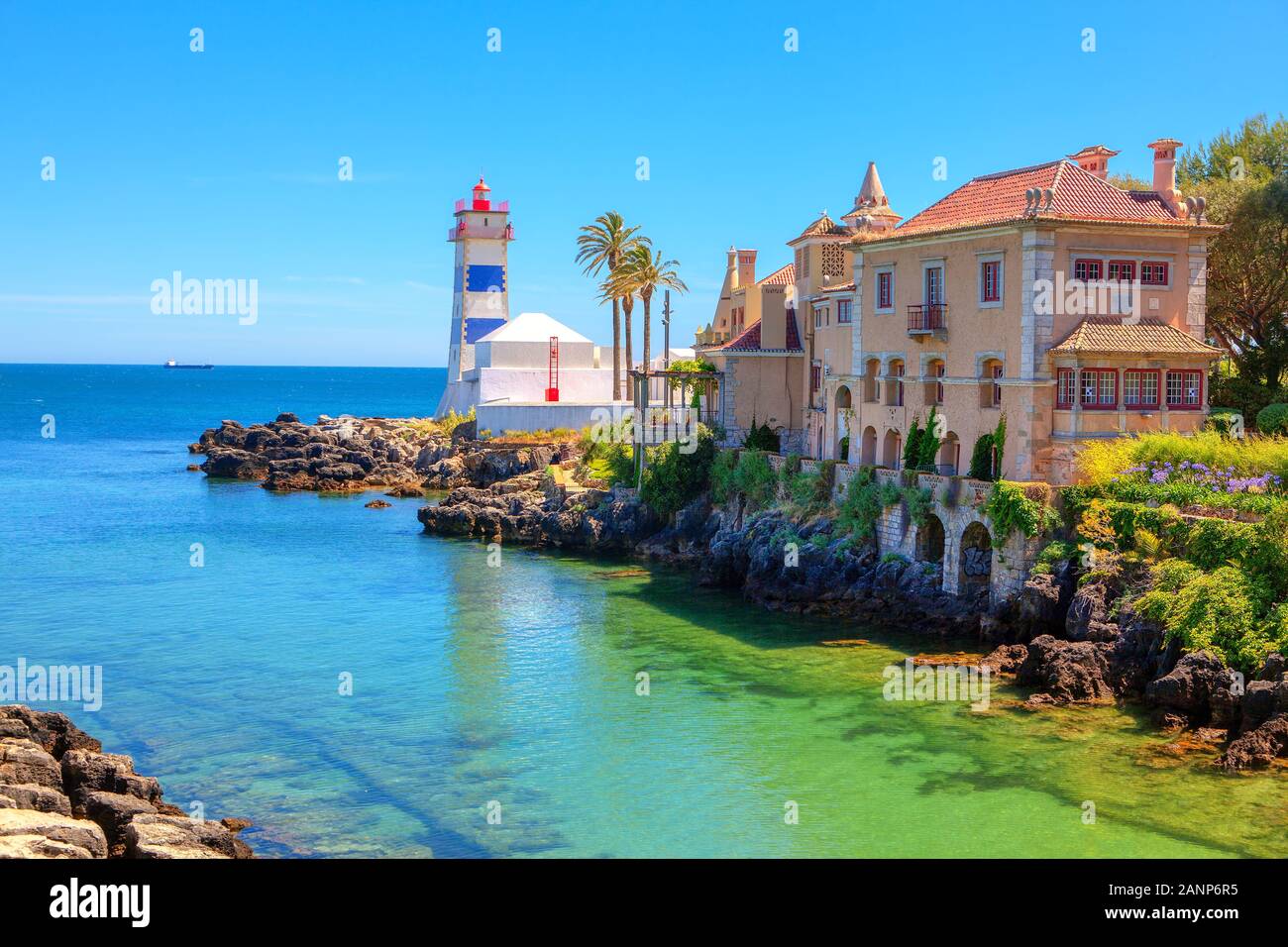 Lighthouse at forte de santa marta hi-res stock photography and images ...