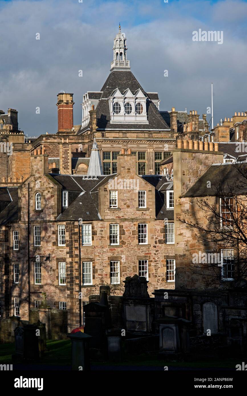 Candlemaker Row in Edinburgh's Old Town, viewed from Greyfriars ...