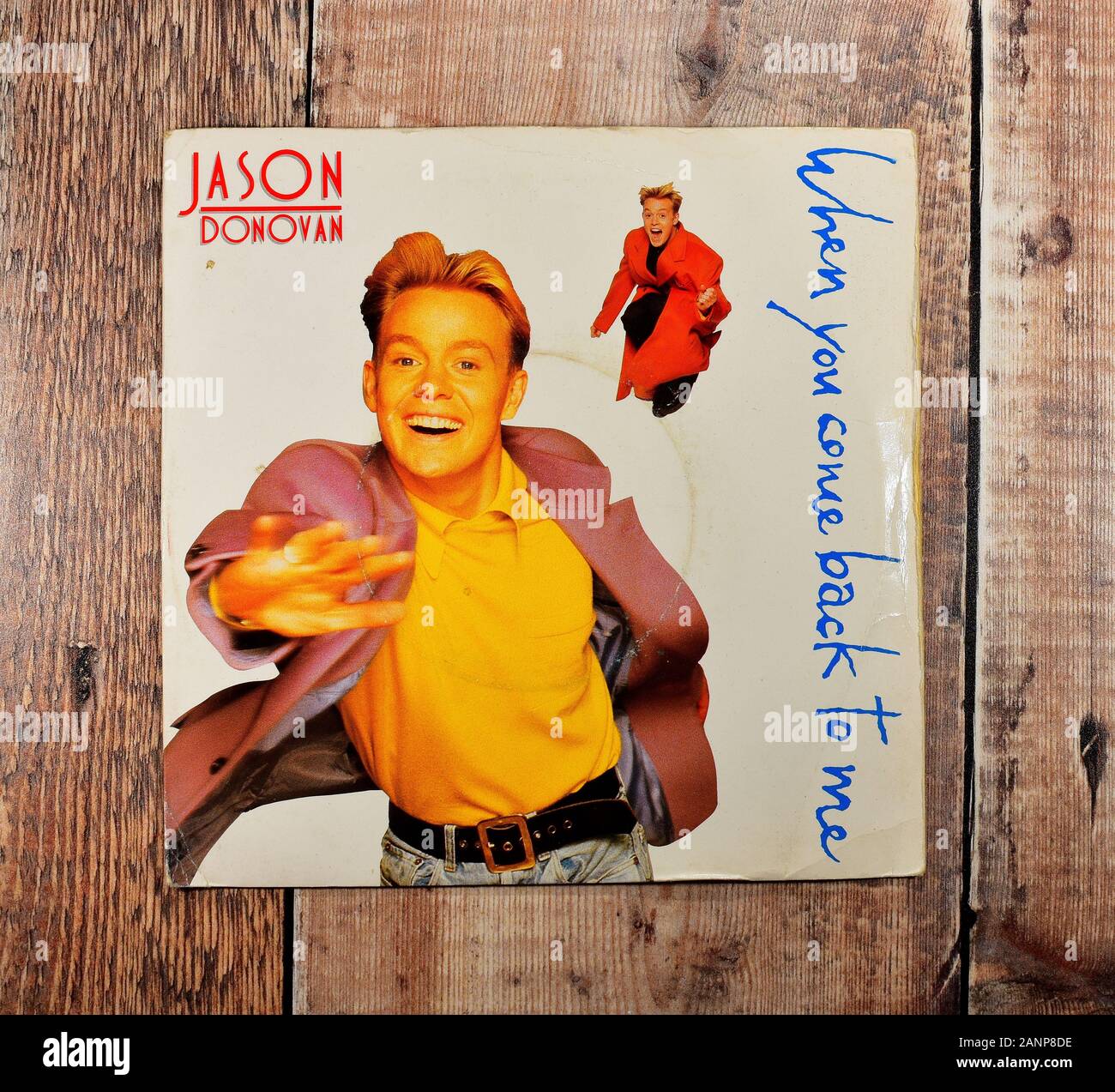 Jason Donovan 7inch single, When you come back to me Stock Photo - Alamy