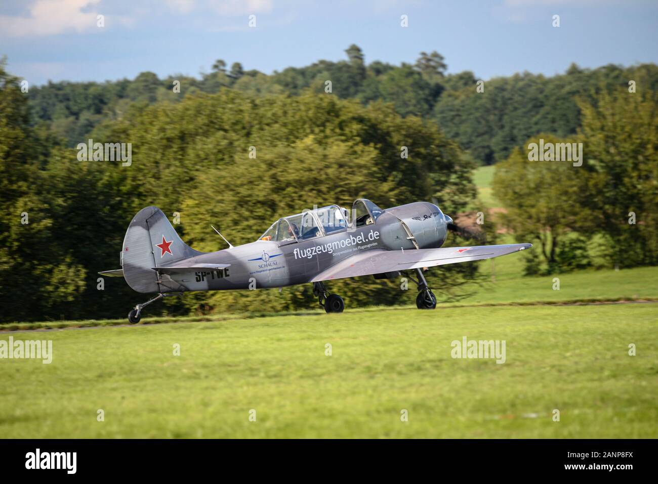 Wershofen, Germany 03 September 2017. An old military aircraft with one ...