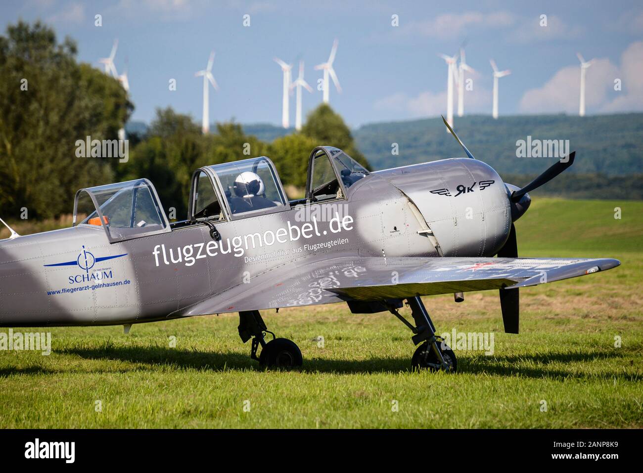 Wershofen, Germany 03 September 2017. An old military aircraft with one ...