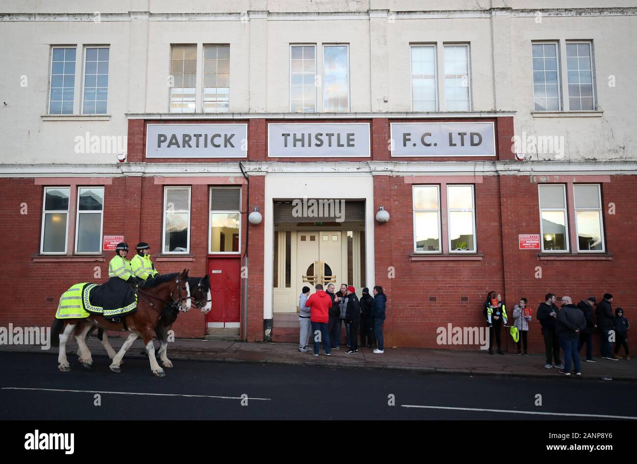 Main entrance to the stadium ahead of the Scottish Premiership match at ...