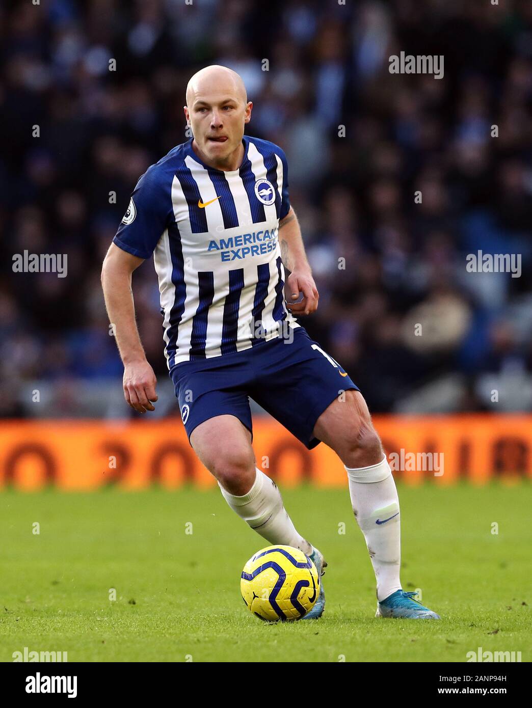 Brighton and Hove Albion's Aaron Mooy during the Premier League match ...