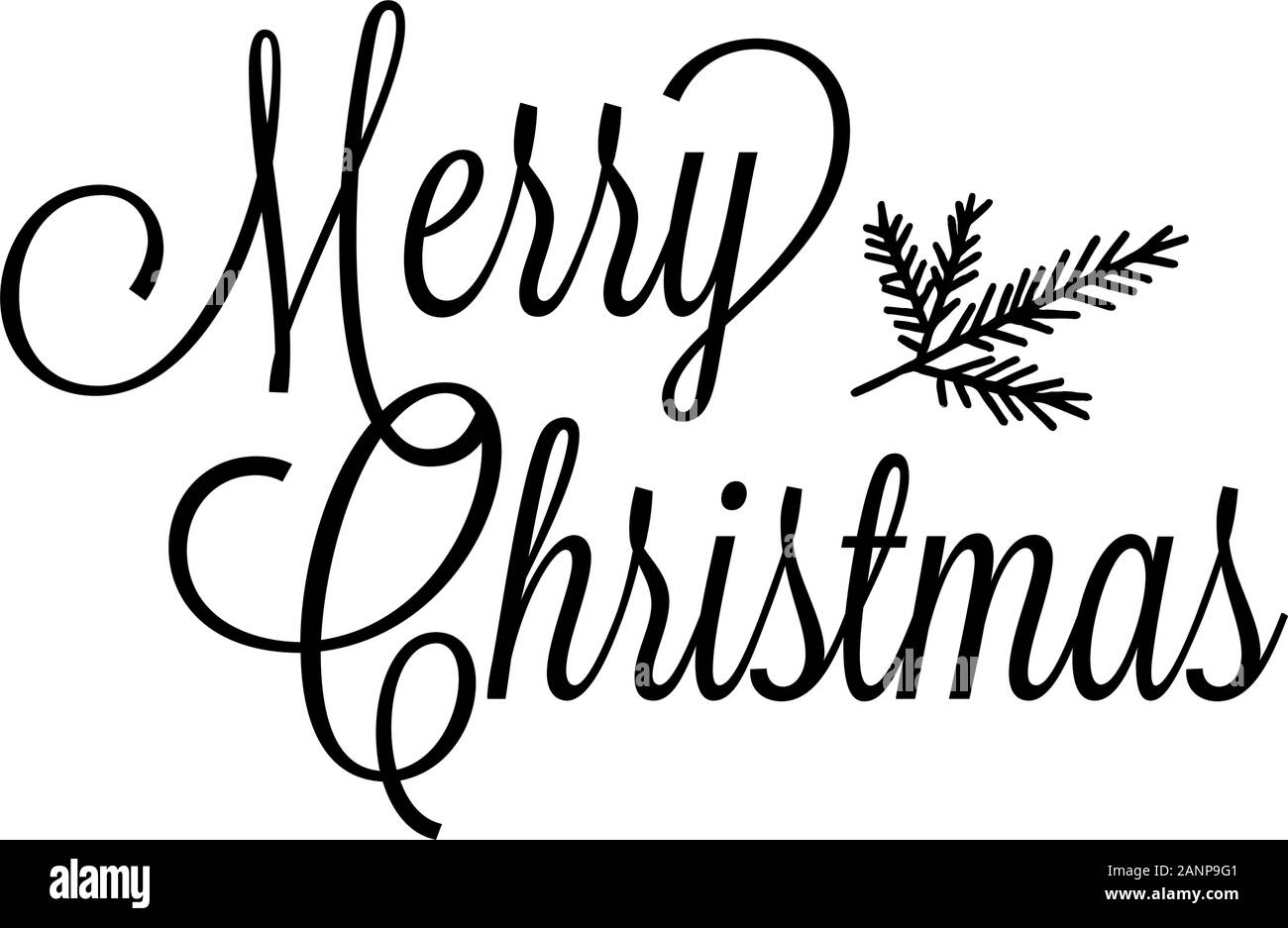Merry Christmas vector text Calligraphic Lettering design card template ...