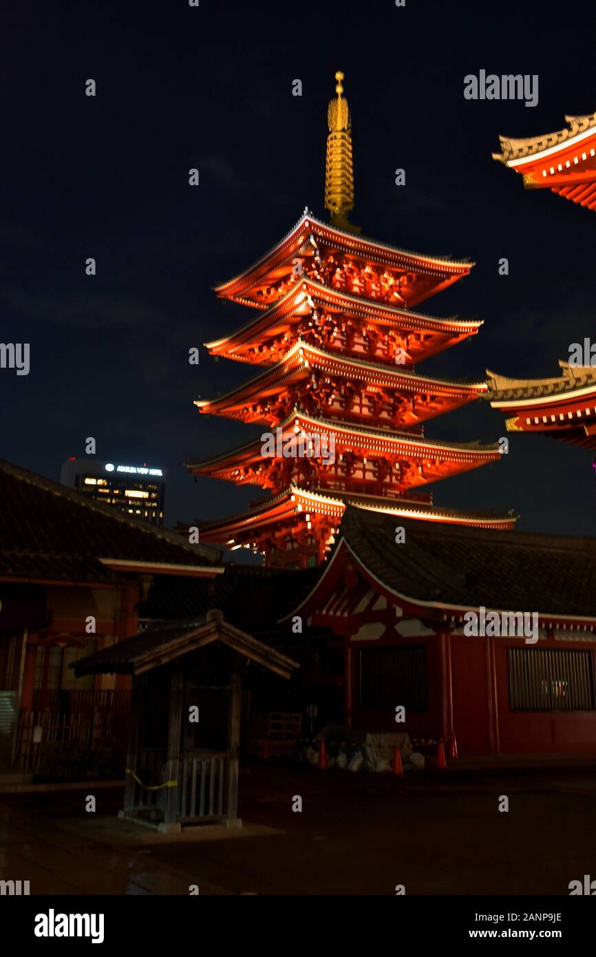 view of Sensoji Temple in Asakusa District; Tokyo Stock Photo - Alamy