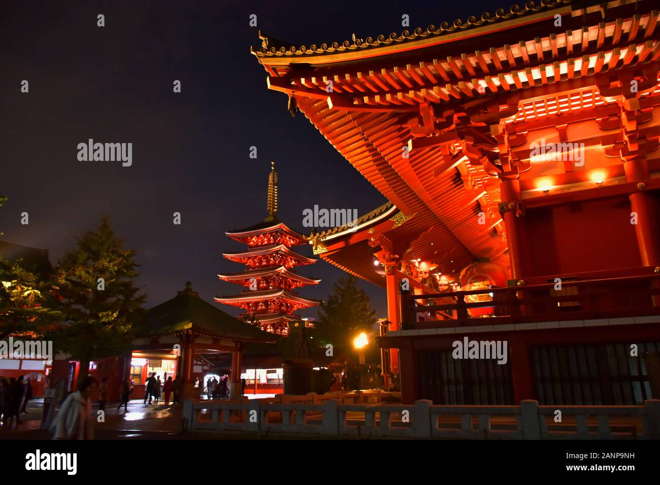 view of Sensoji Temple in Asakusa District; Tokyo Stock Photo - Alamy