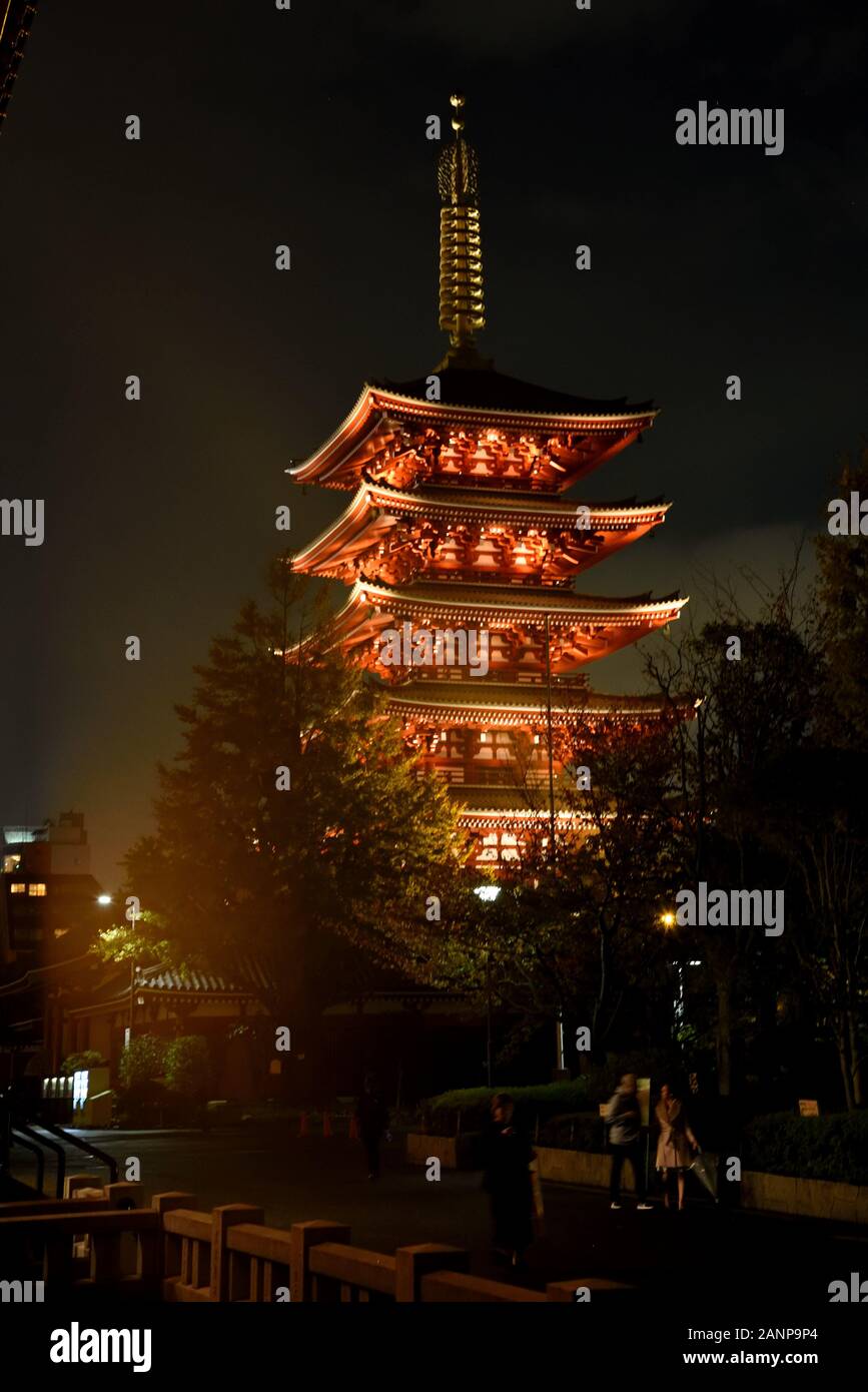 view of Sensoji Temple in Asakusa District; Tokyo Stock Photo - Alamy