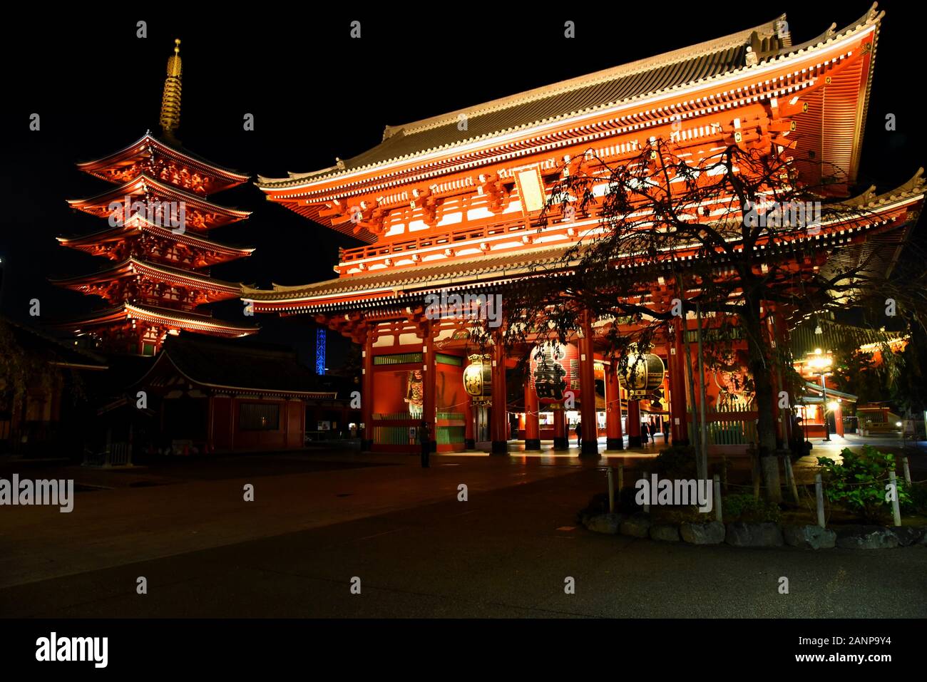 view of Sensoji Temple in Asakusa District; Tokyo Stock Photo - Alamy