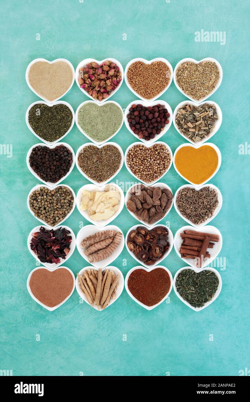 Herb and spice collection for a healthy heart and cardiovascular system ...