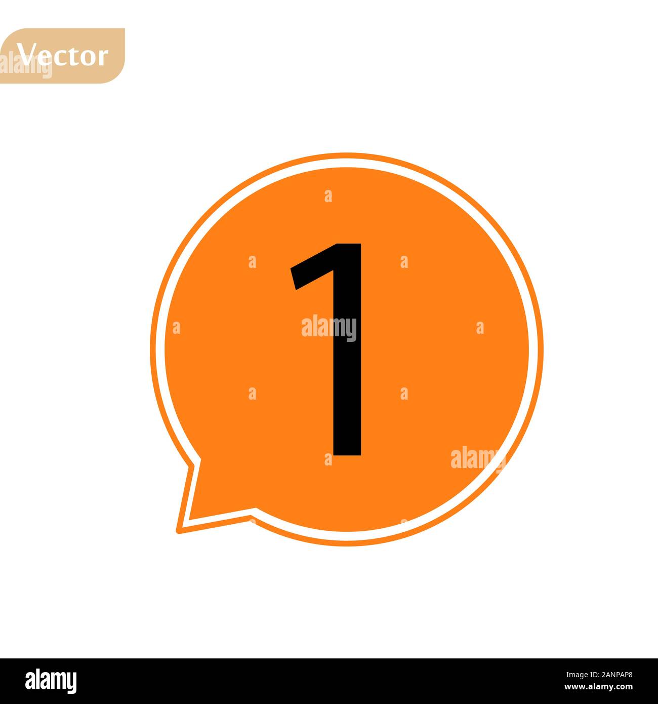 Number one 1 speech bubble logo icon design template elements. Vector ...