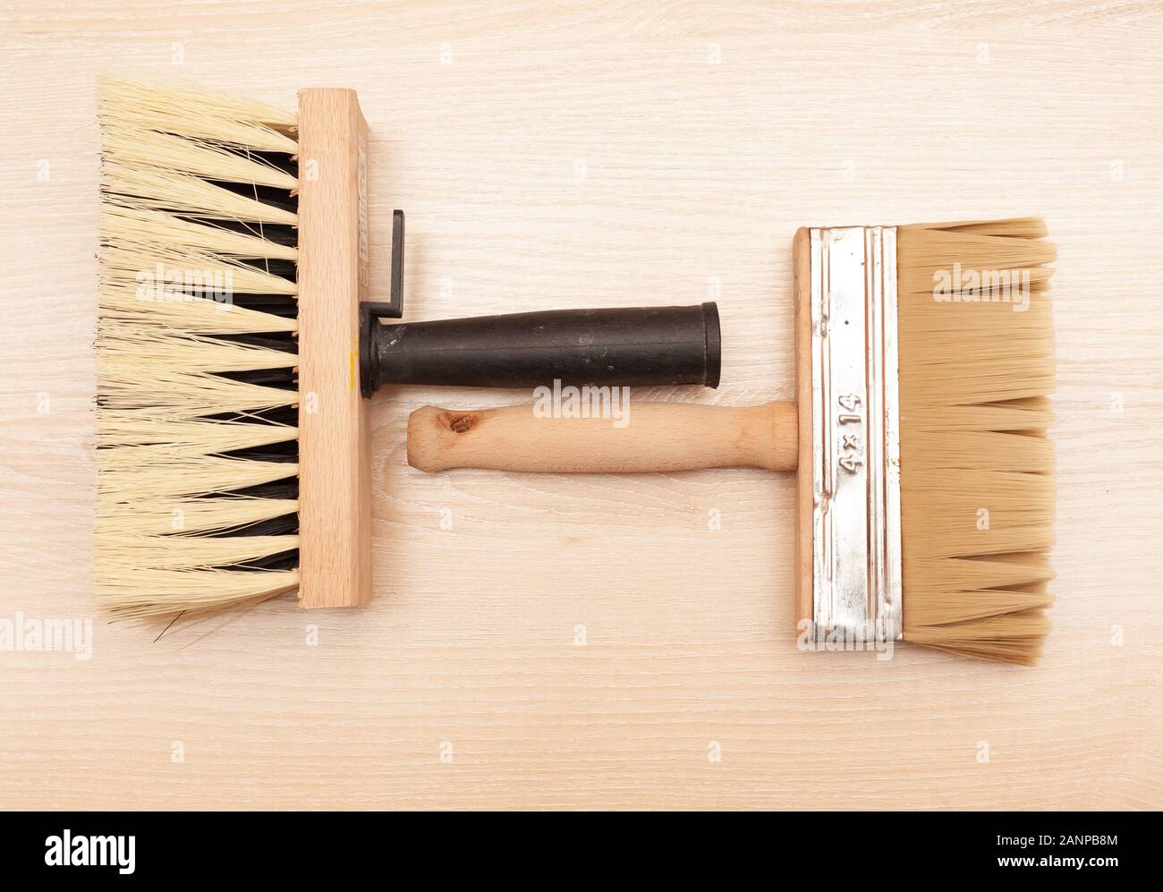 A large set of different construction brushes. Stock photo set of ...
