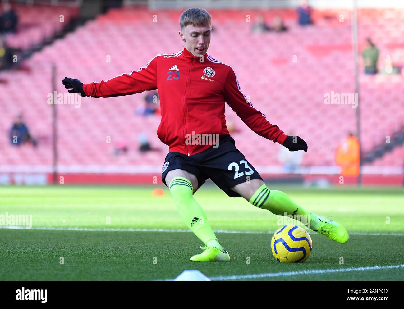 LONDON, ENGLAND - JANUARY 18, 2020: Ben Osborn of Sheffield pictured ...