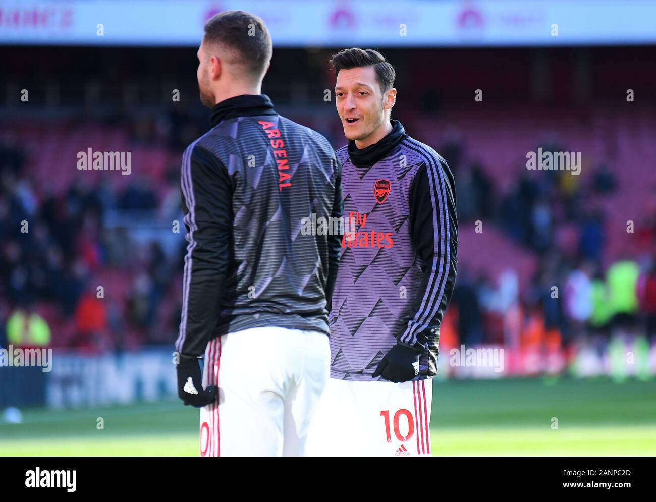 LONDON, ENGLAND - JANUARY 18, 2020: Mesut Ozil of Arsenal pictured ...