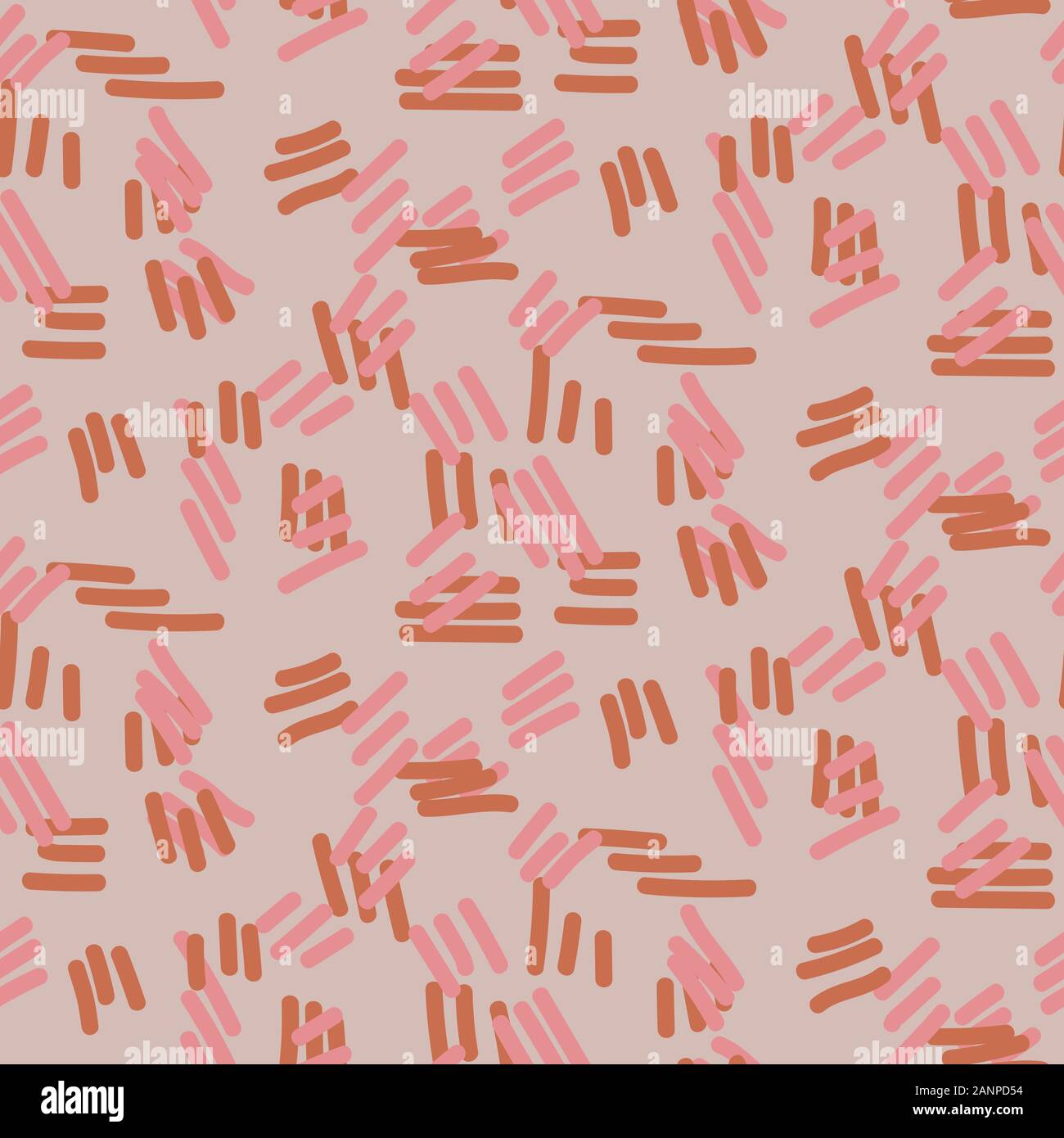 Abstract hand sketched stick shapes modern seamless pattern in ...