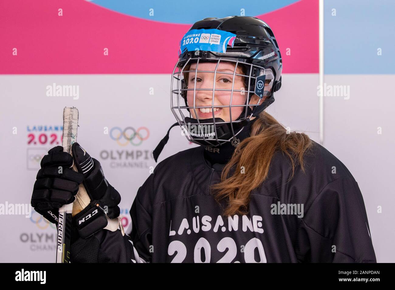 Team GB's Amy Robery (15) during the women's 3 on 3 Ice Hockey semi ...