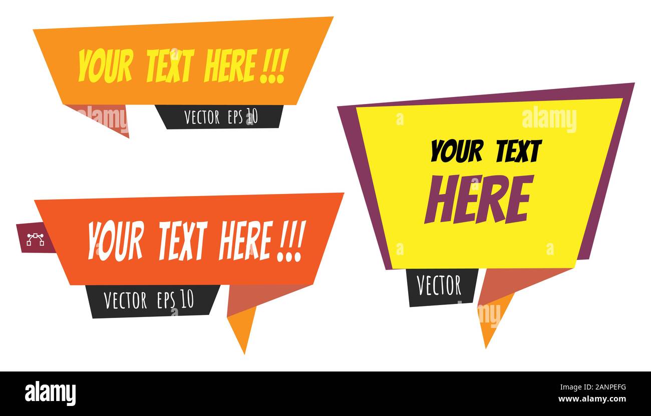 cartoon speach bubble text sign placeholder template mock up , vector ...