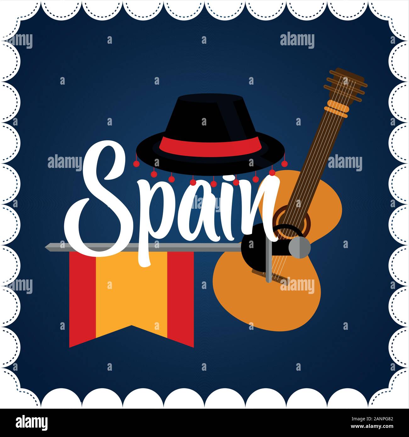 Spain travel city view Stock Vector Images - Alamy