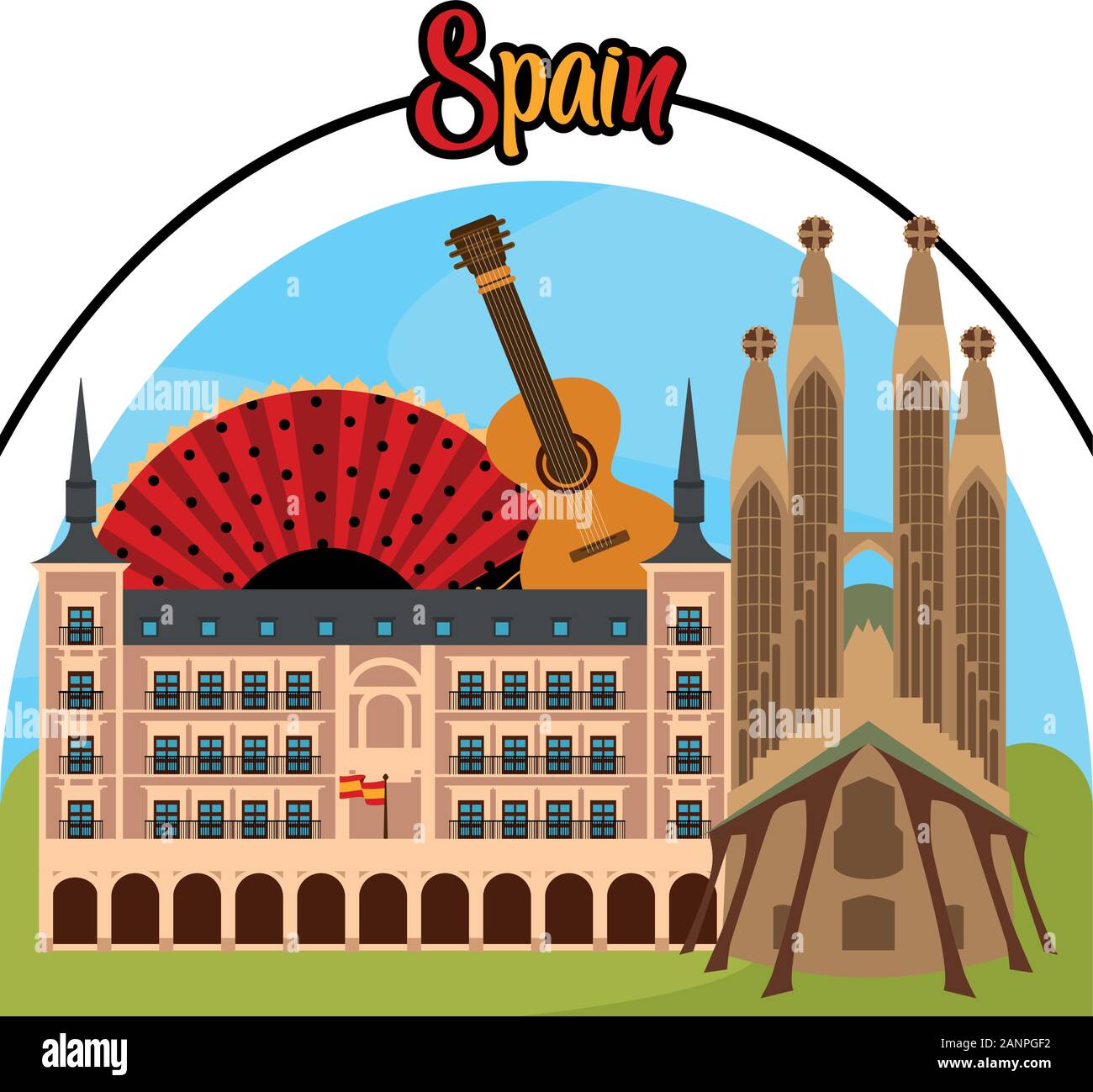 Travel to Spain Stock Vector Image & Art - Alamy