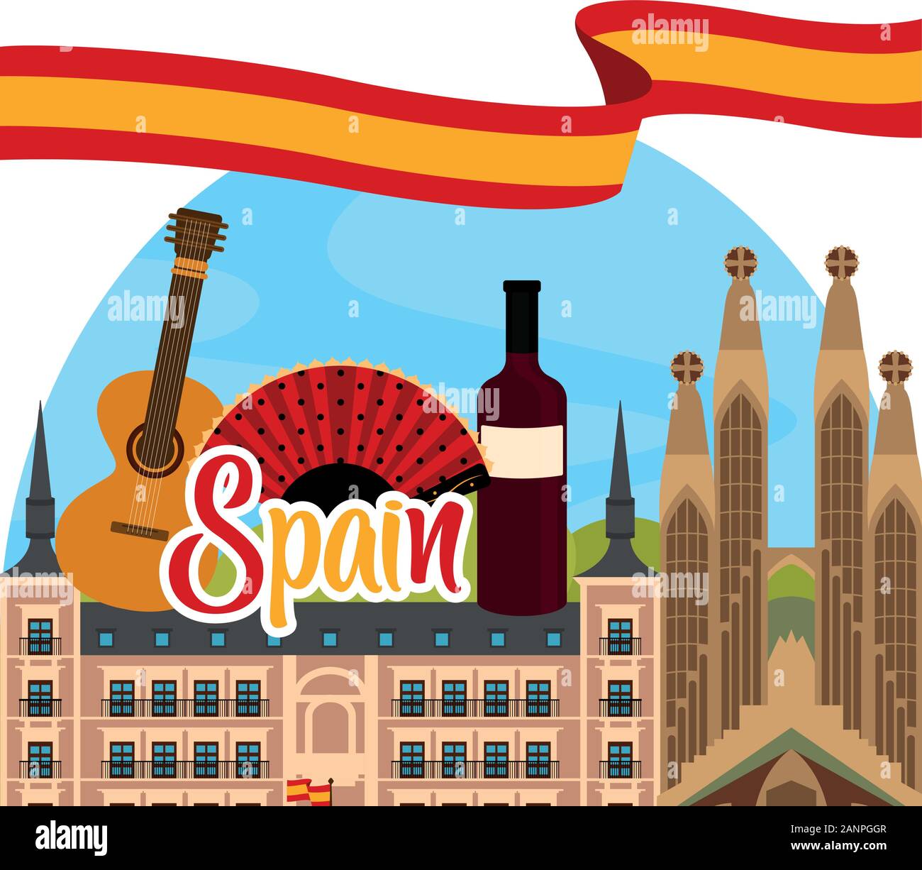 Travel to Spain Stock Vector Image & Art - Alamy