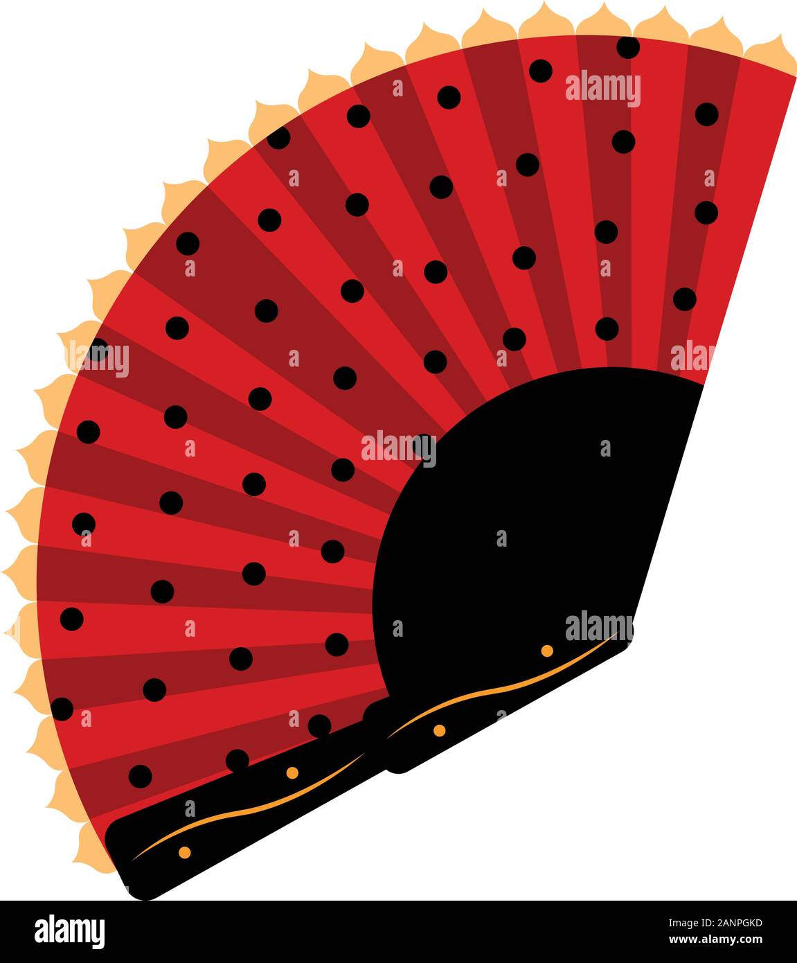 Chinese folding hand fan Stock Vector Images - Alamy