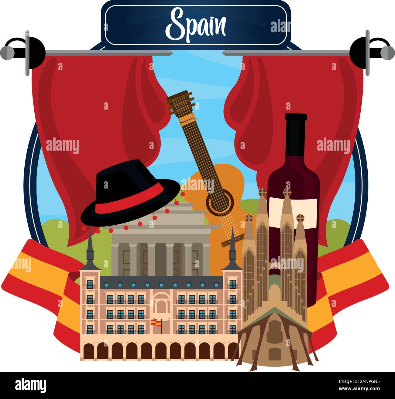 Travel to Spain Stock Vector Image & Art - Alamy