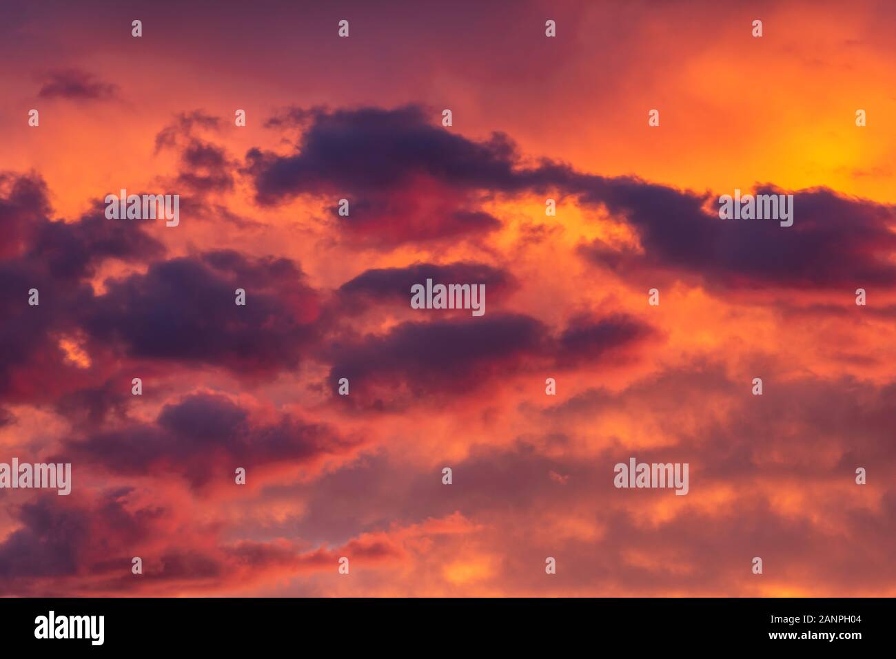 Colorful sunset sky background with reddish colors Stock Photo - Alamy