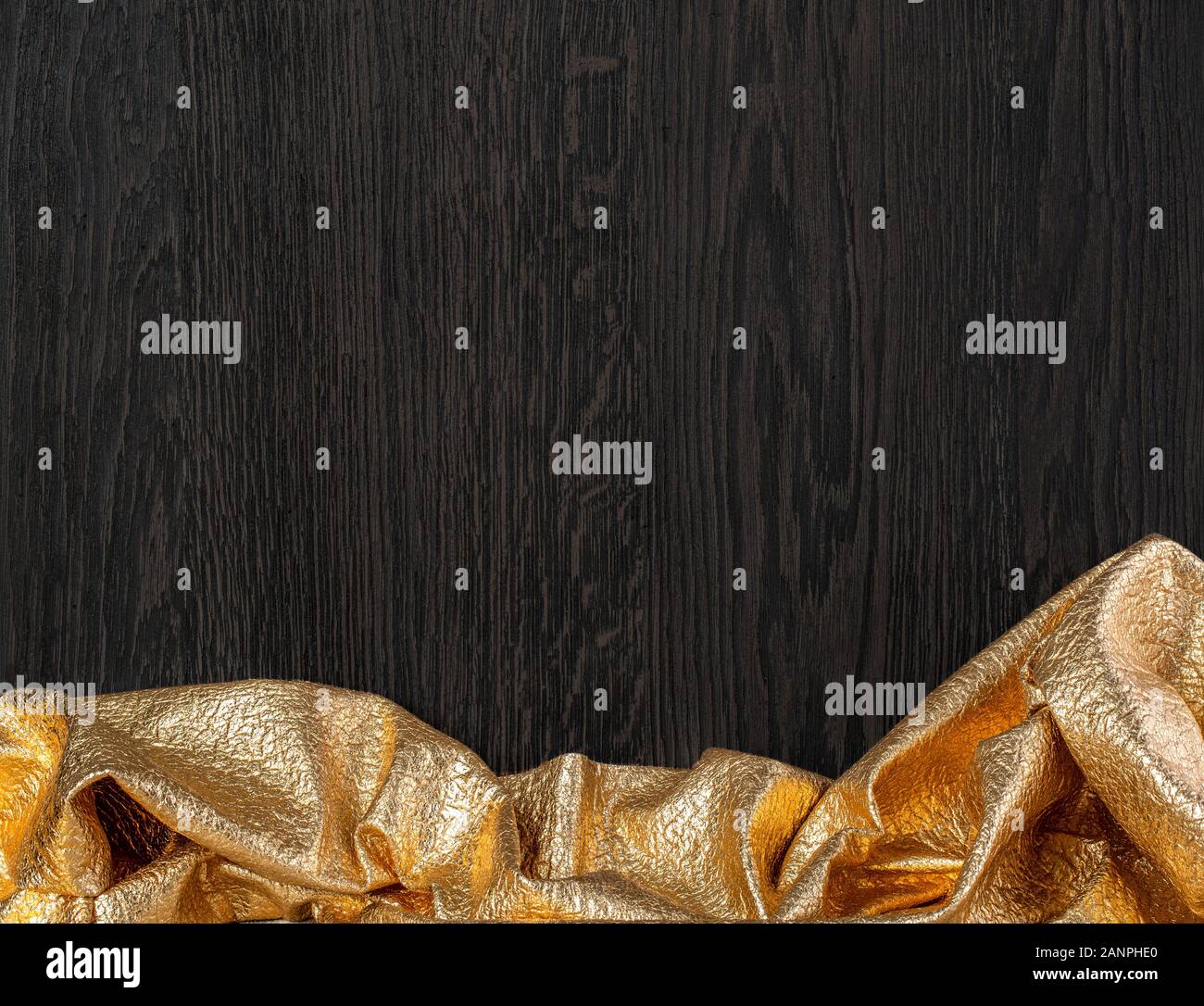 wooden dark texture with gold textil, with copy space Stock Photo - Alamy